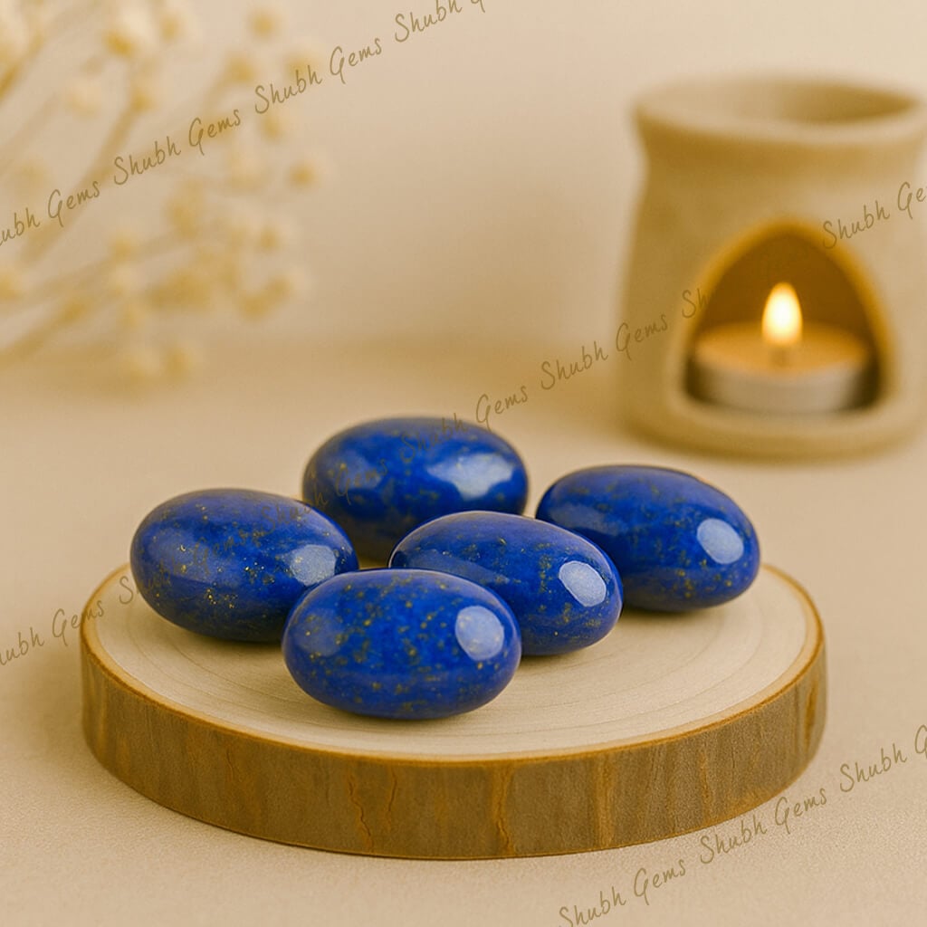 Buy Lapis Lazuli Tumble Crystals (5 Pcs) in India | Shubh Gems