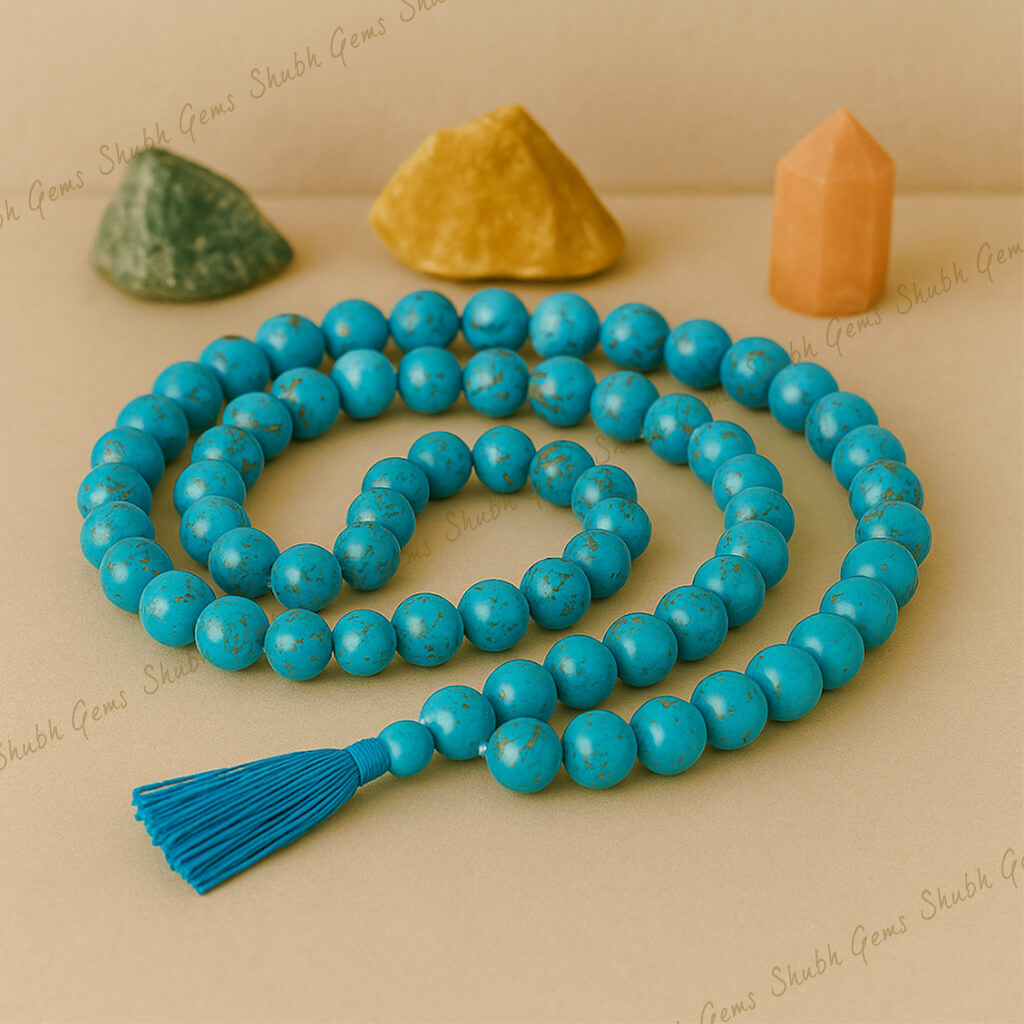 Buy Turquoise (Firoza) Mala online in India | Shubh Gems