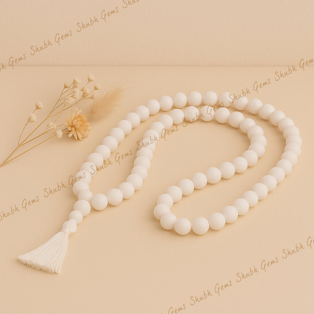 White Coral Beads Mala